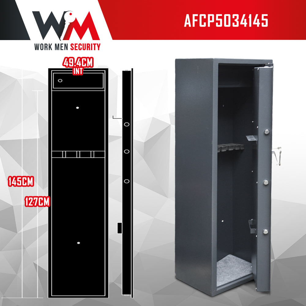 Key-Lock Gun Cabinet for 12 Firearms – Secure Safe with Ammunition Com ...