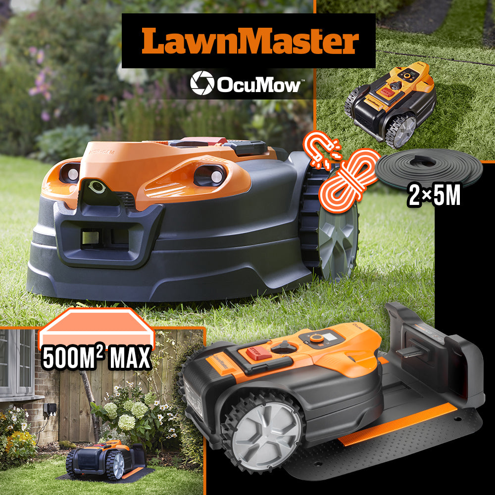 OcuMow™ Wire-Free Robotic Lawn Mower – HDR Navigation – 500 m² – WiFi ...